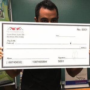 Giant Check DESIGN ONLY Template -oversize Check 12x24", 18x36" or ...