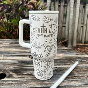 40oz Tumbler Christian, Faith Tumbler, Christian Tumbler With Handle ...