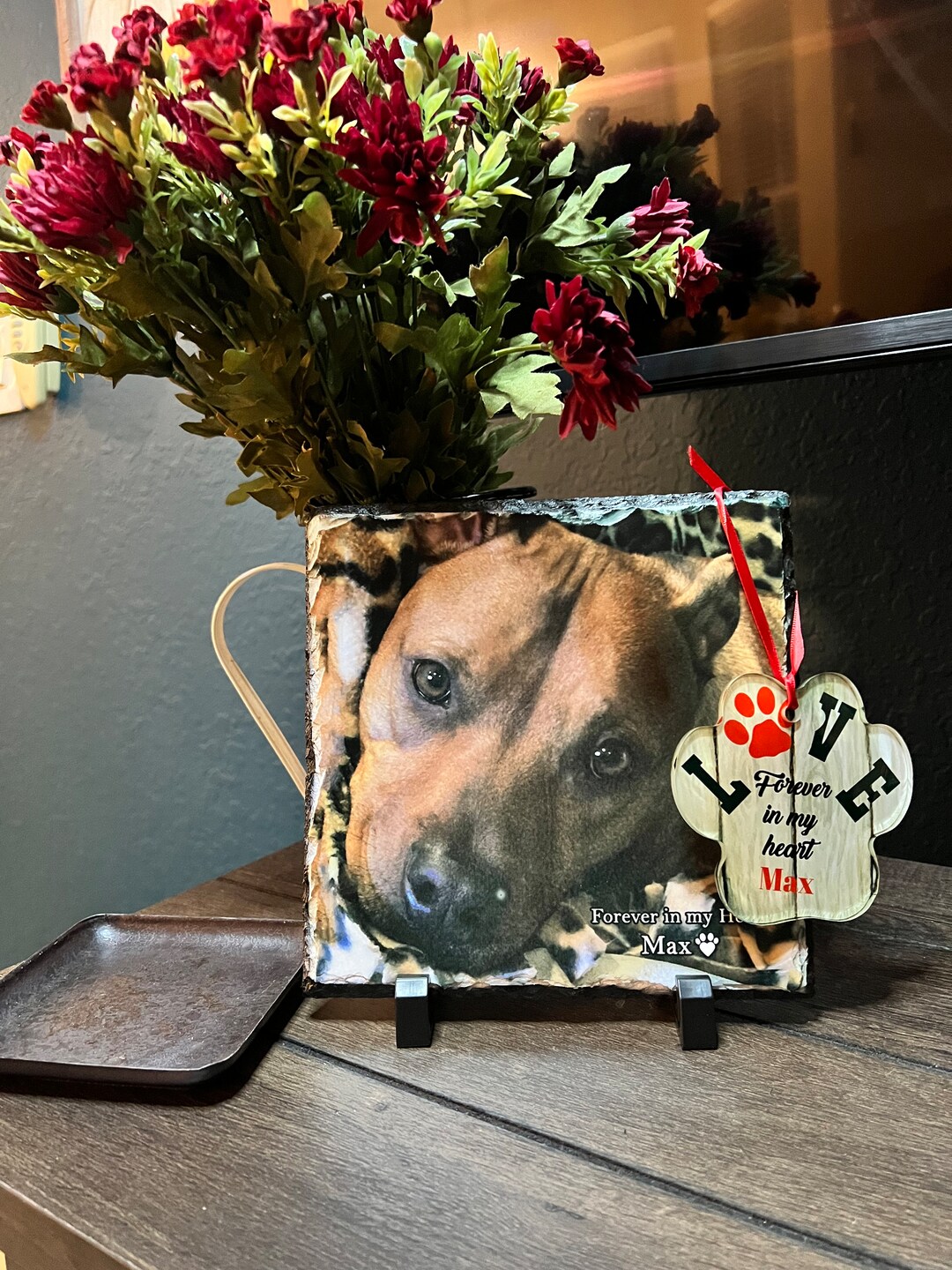 Dog Memorial Gift Slate, Pet Memorial Gift, Dog Remembrance Rock, Pet ...