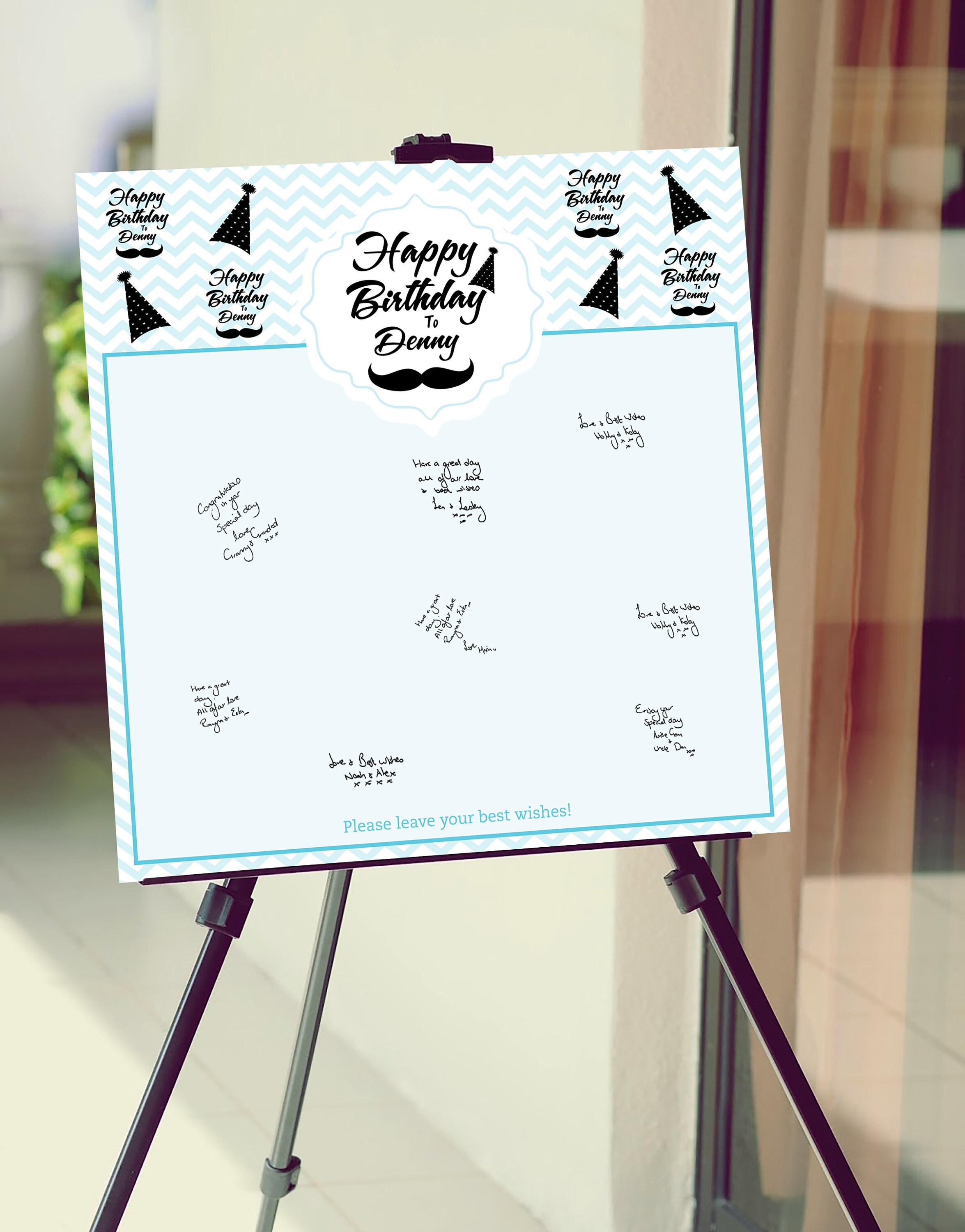 Mens Birthday Sign in Board Custom Signature Board Guest | Etsy