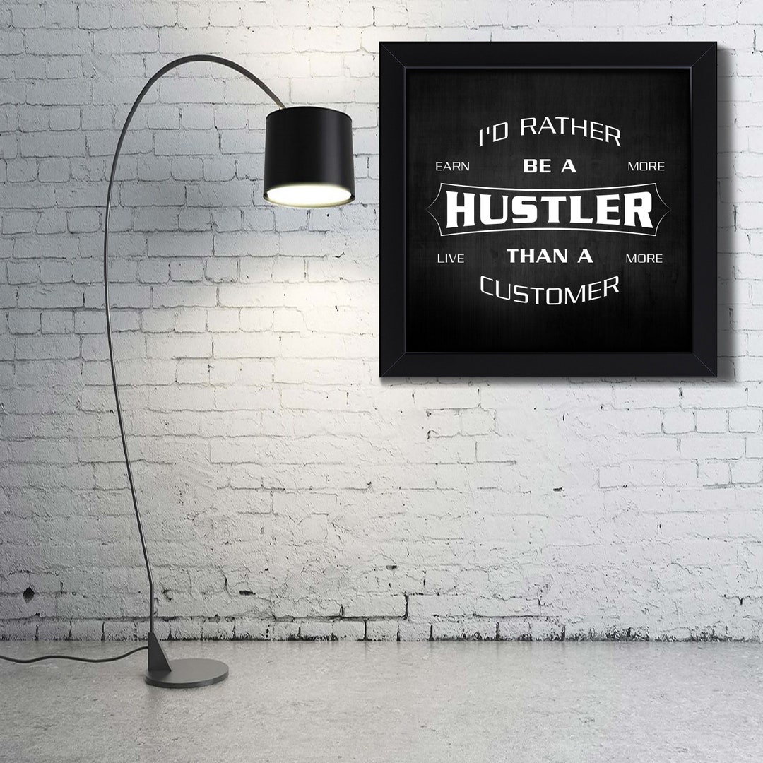 Hustler - Business Quotes - Hustle Mode Art - Motivational Wall Canvas ...