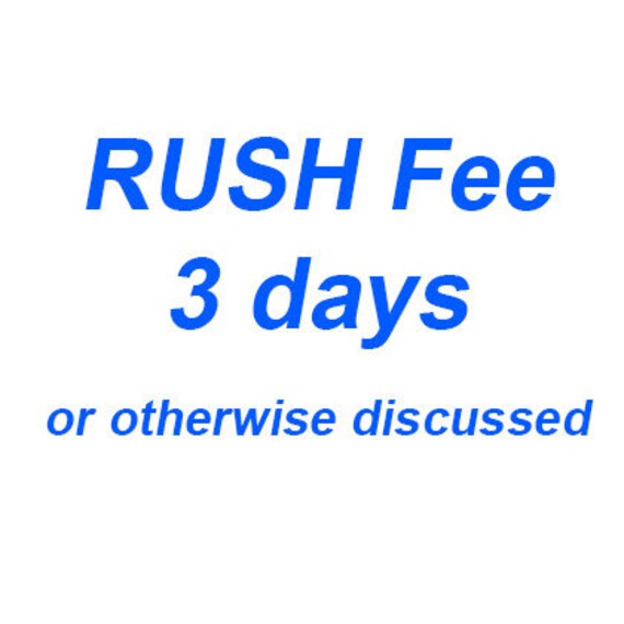 3 day rush fee by Expressed In Prints | Catch My Party