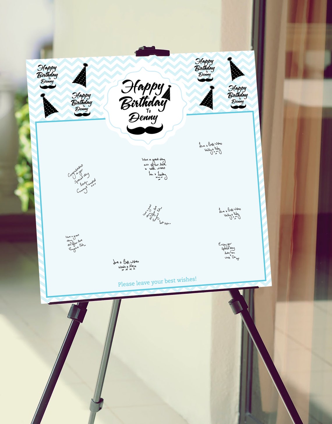 Mens Birthday Sign in Board Custom Signature Board Guest | Etsy