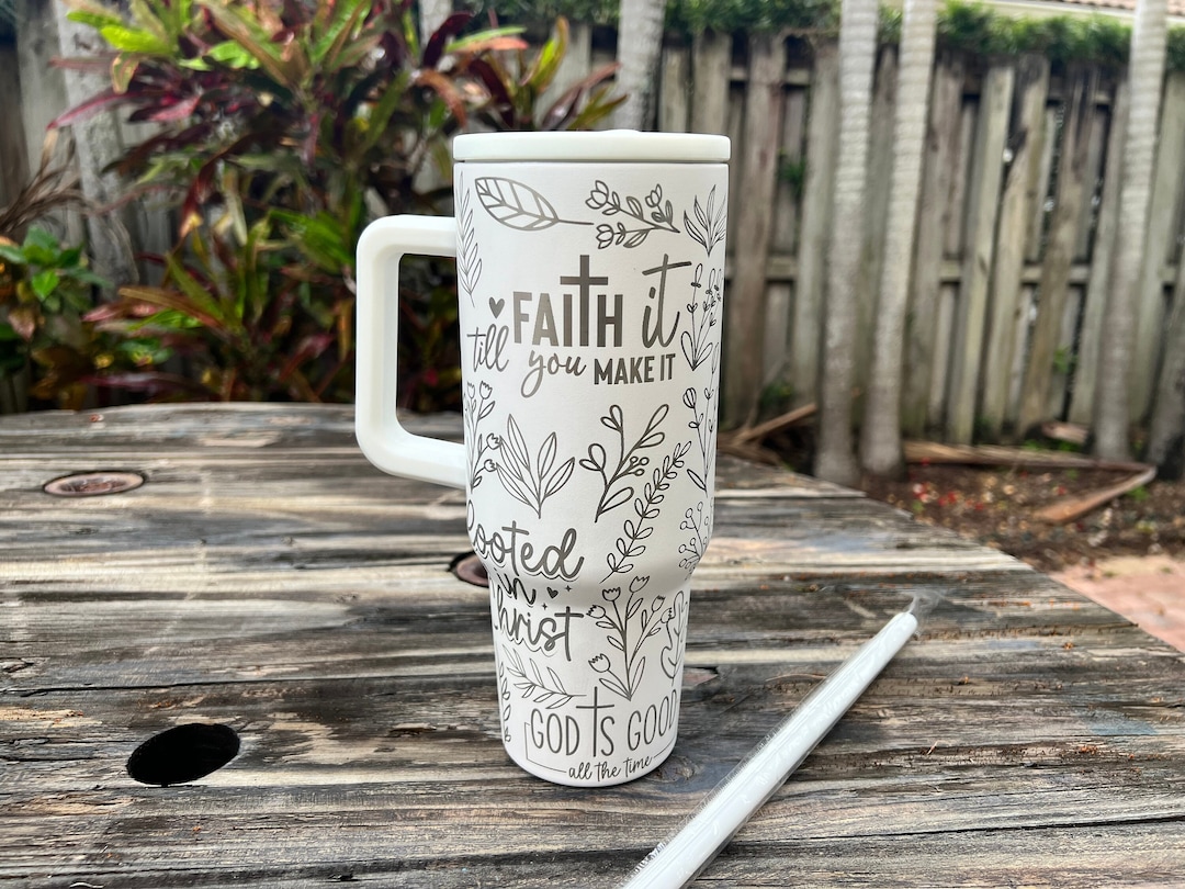 40oz Tumbler Christian, Faith Tumbler, Christian Tumbler With Handle ...