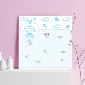 Baby Shower Sign in Board - Custom Sign in - Signature Board, Guest ...