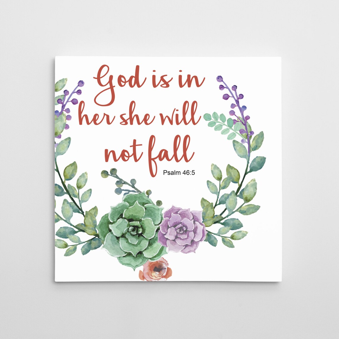 Christian Wall Art Canvas Spiritual Wall Art Psalm 46:5 - Etsy