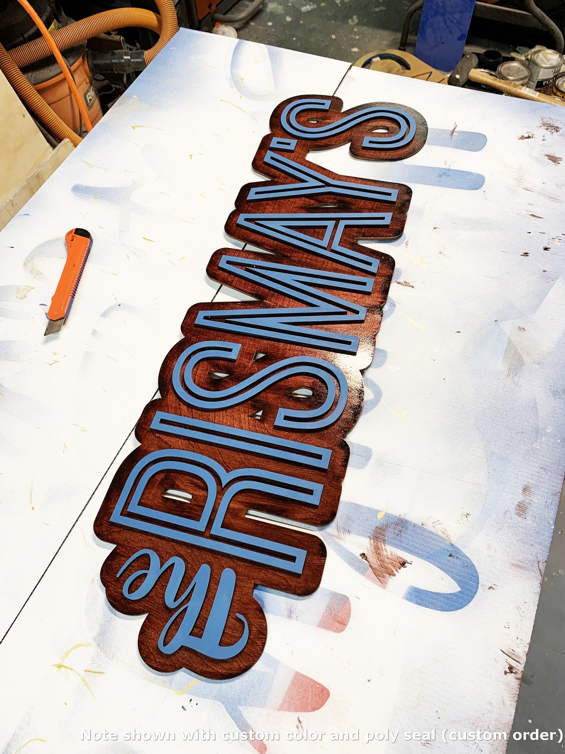 Wooden Nursery Name Sign Above Bed Cut Out | Two Layer Baby New Born ...