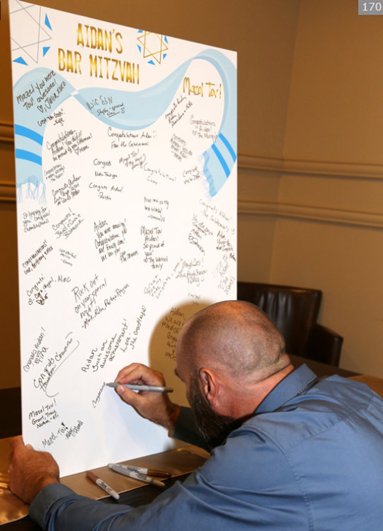 Mens Birthday Sign in Board Custom Signature Board Guest | Etsy