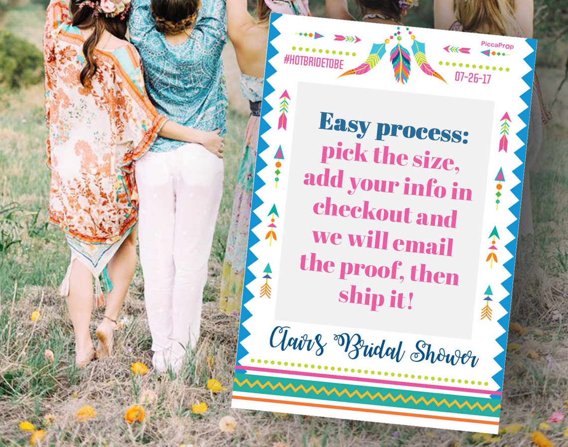 Bridal Shower Prop Boho Style Wedding Photo Prop | Etsy