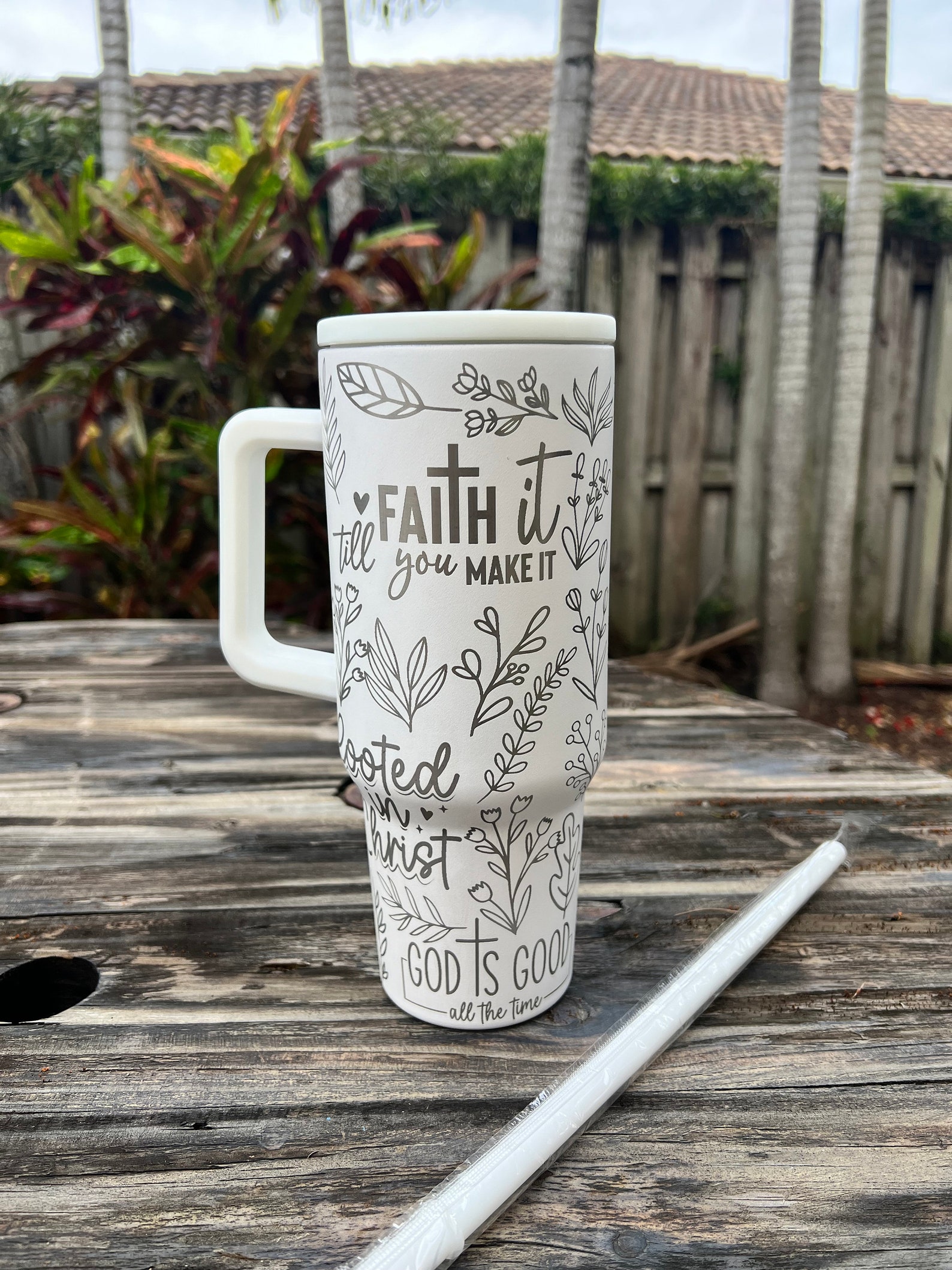 40oz Tumbler Christian, Faith Tumbler, Christian Tumbler With Handle ...