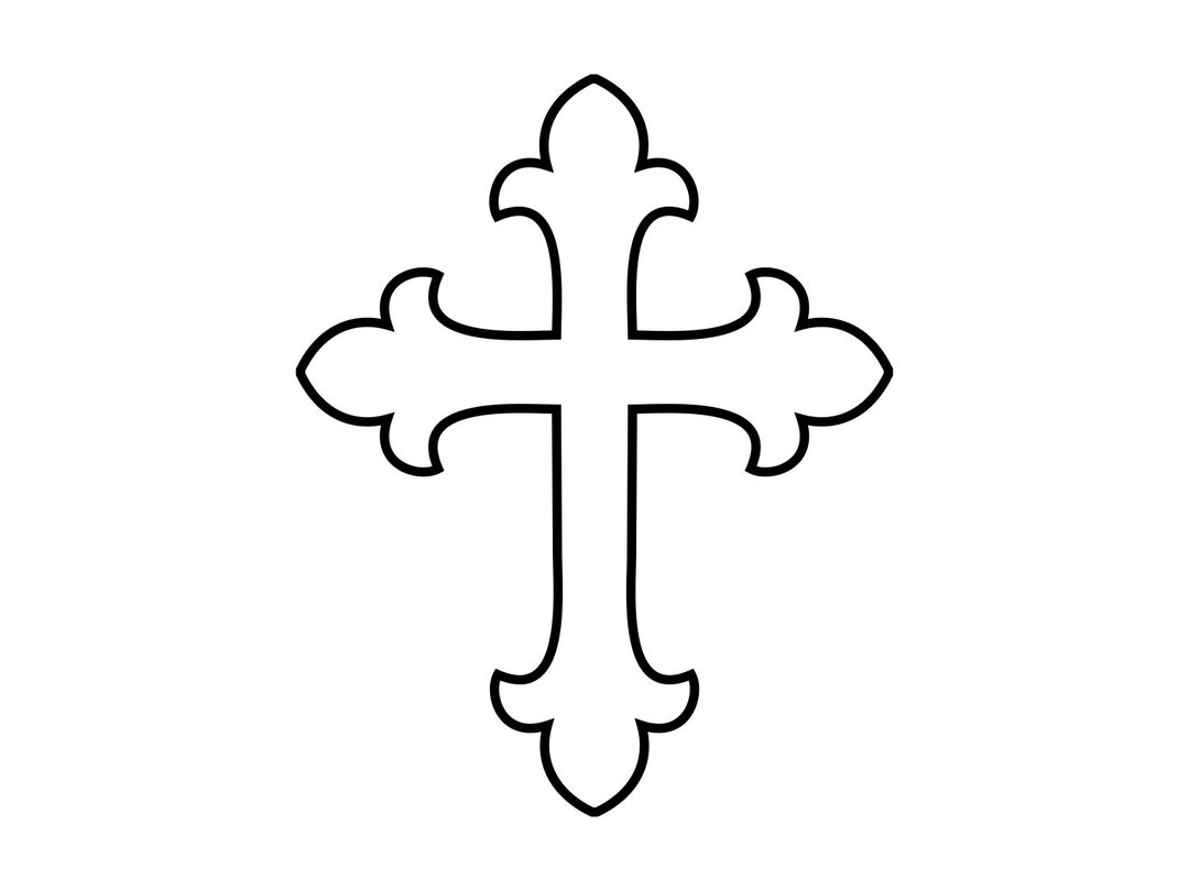 Cross Svg 5 Religious Cross Svg Silhouette Cutting File Clipart Svg Dxf ...
