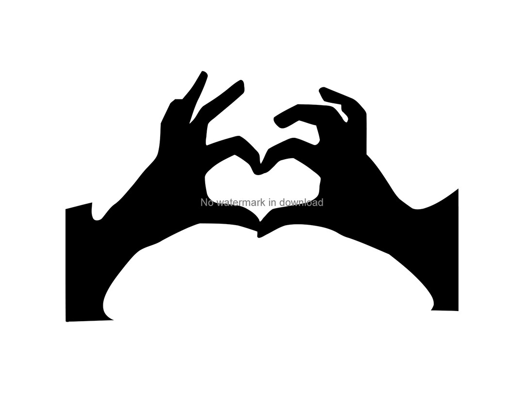 Hand Heart Svg, Hand Heart Cutting Files, Hand Heart Files for Cutting ...