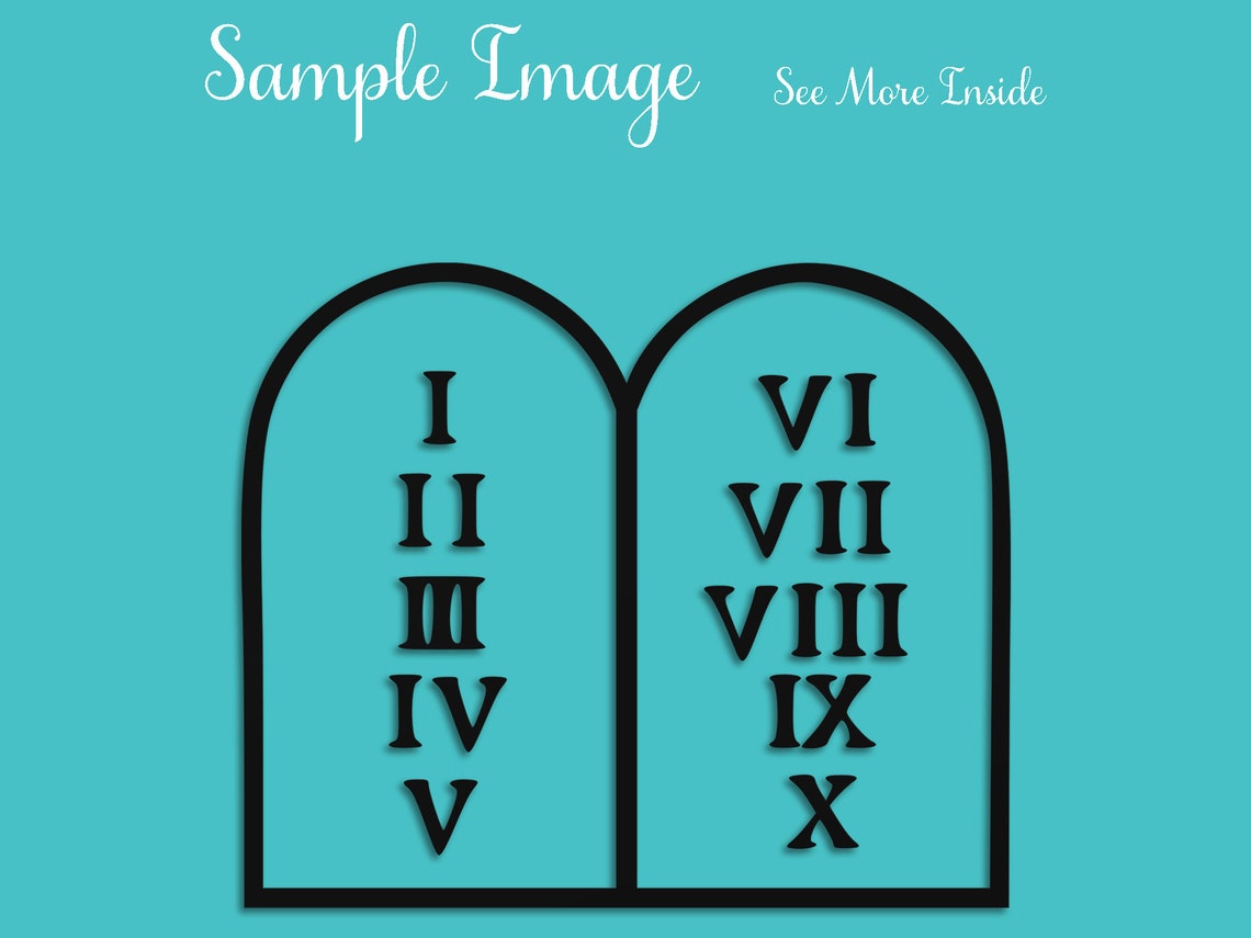 10 Commandments Svg Ten Commandments Png Clipart. Bible | Etsy