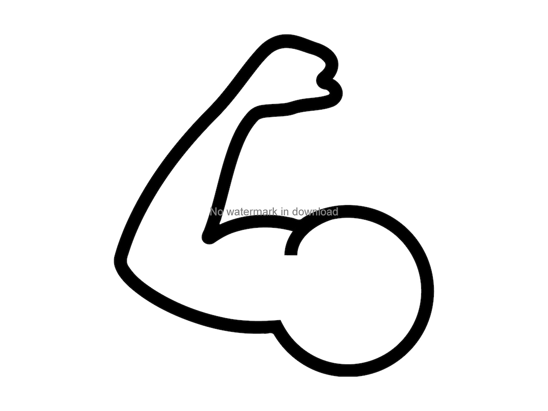 Arm Muscle Svg Download, Arm Muscle Dxf Cutting File, Arm Muscle ...