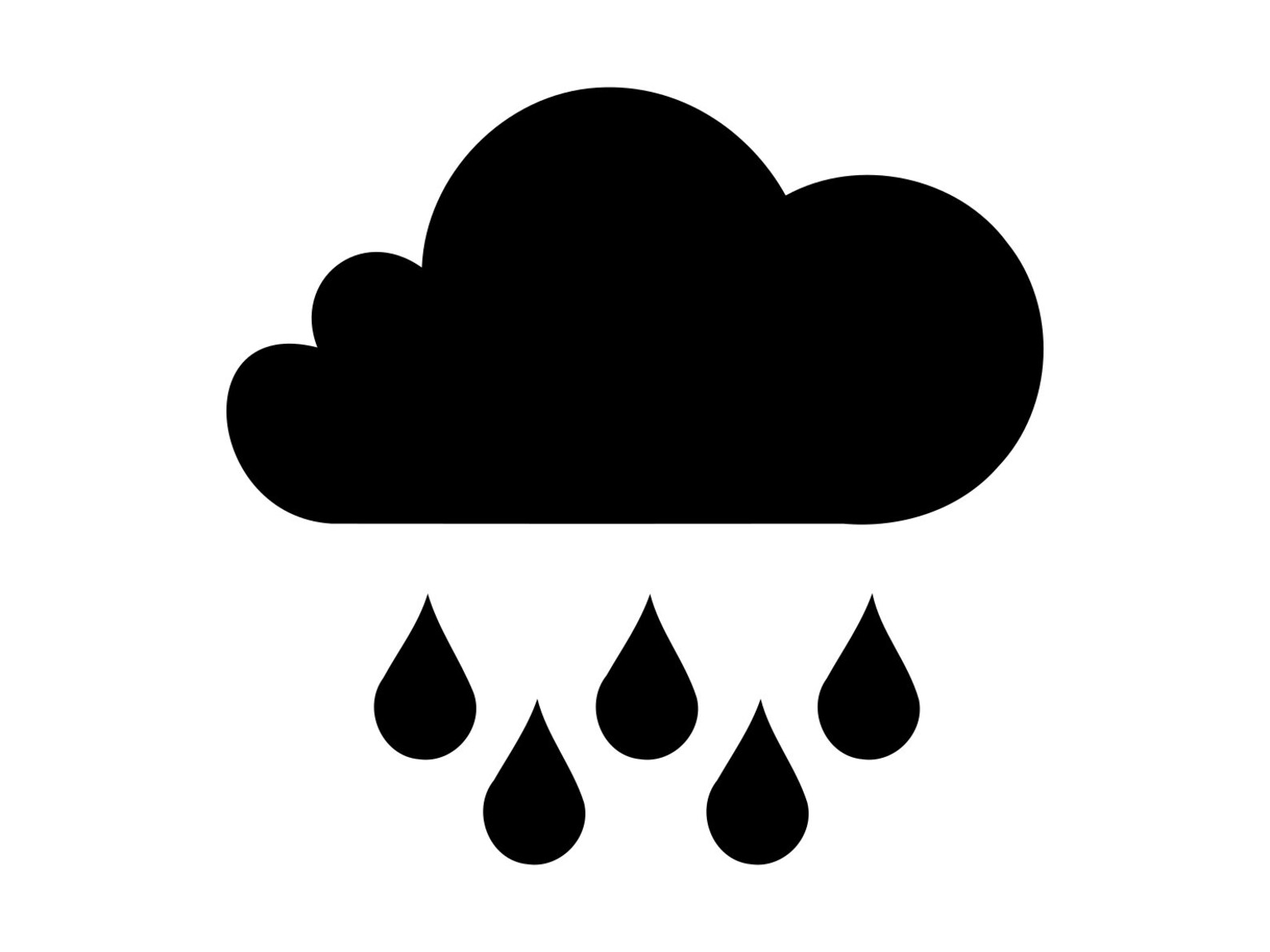 Rain Cloud SVG Clipart: Silhouette, Vector, Decal (digital Download) - Etsy