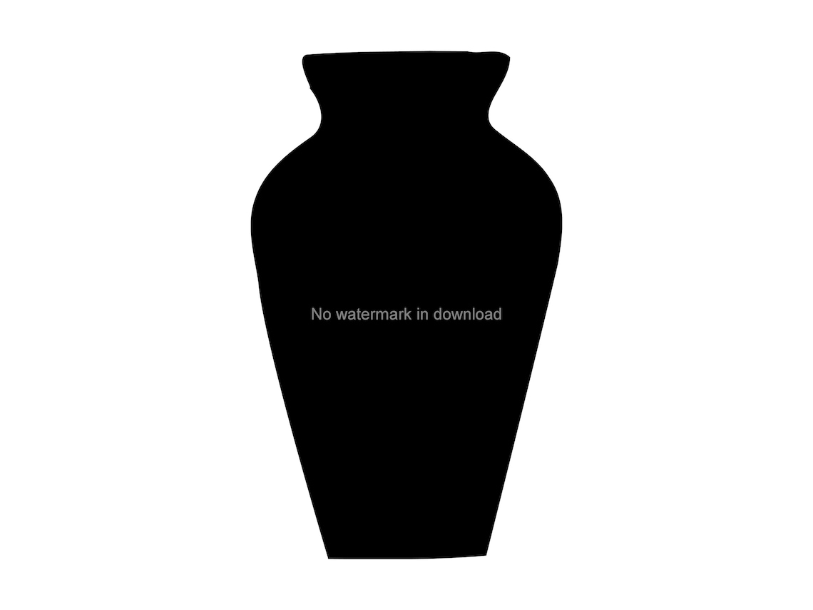 Vase Svg Vector Image Vase Dxf Vase Image Vase Silhouette | Etsy