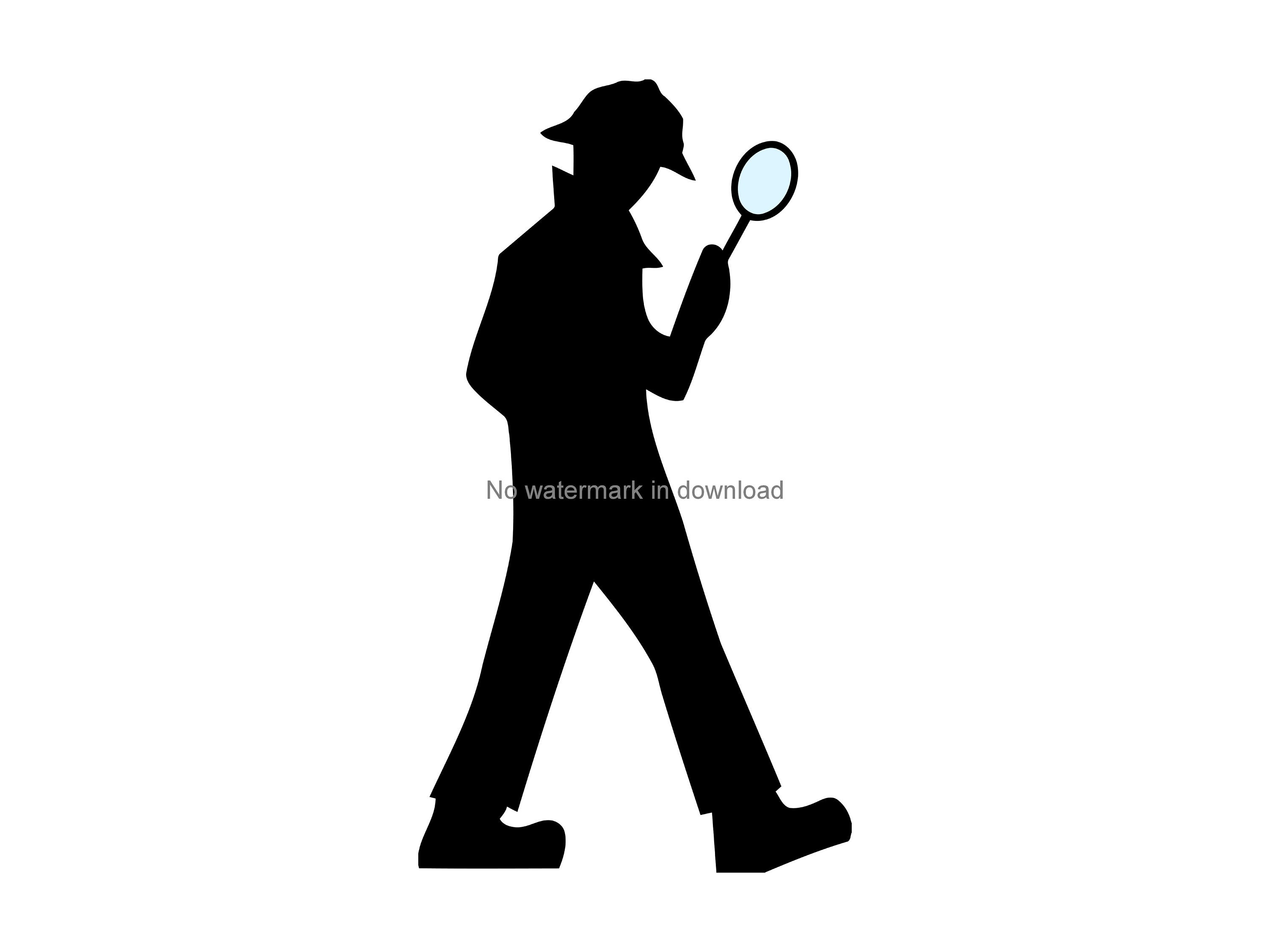 Detective Silhouette Clip Art