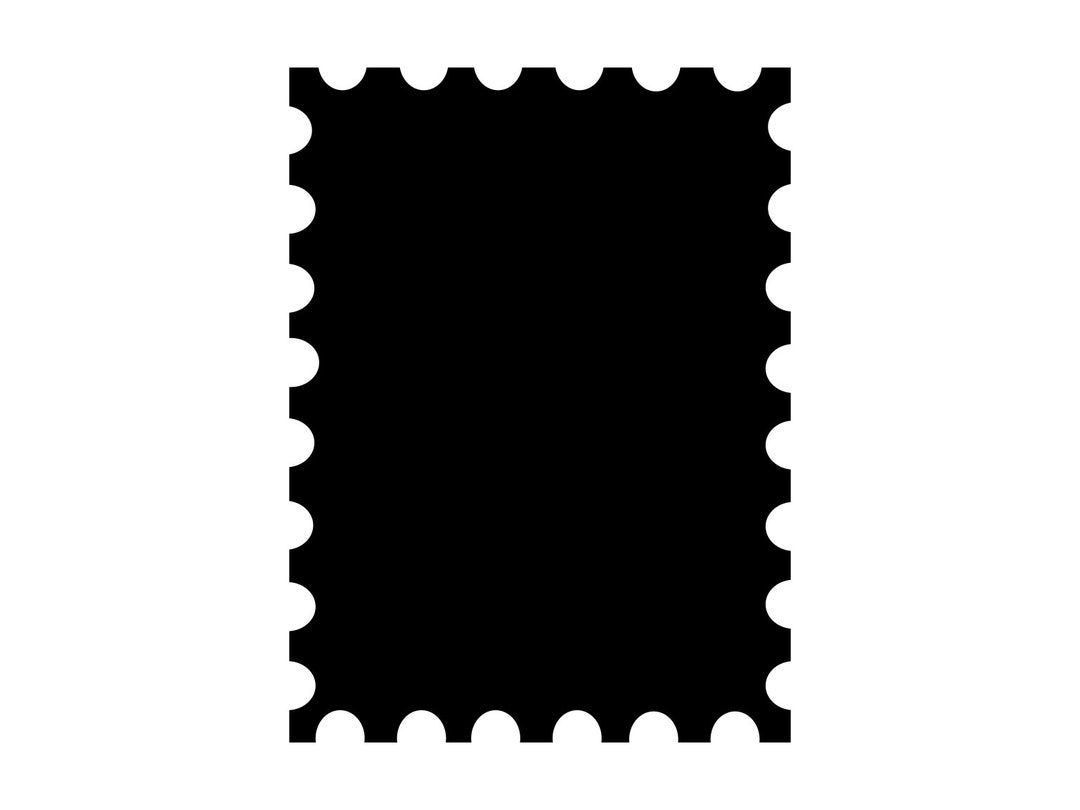Postal Stamp Svg Postage Stamp Svg Postal Stamp Silhouette Cutting File ...