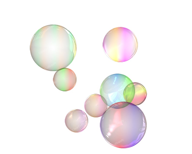 30 Transparent Bubbles PNG Unique Bubbles for Creating - Etsy