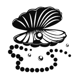 Pearls Svg Oyster Svg Pearl Oyster Clipart File Oyster Png Image File ...