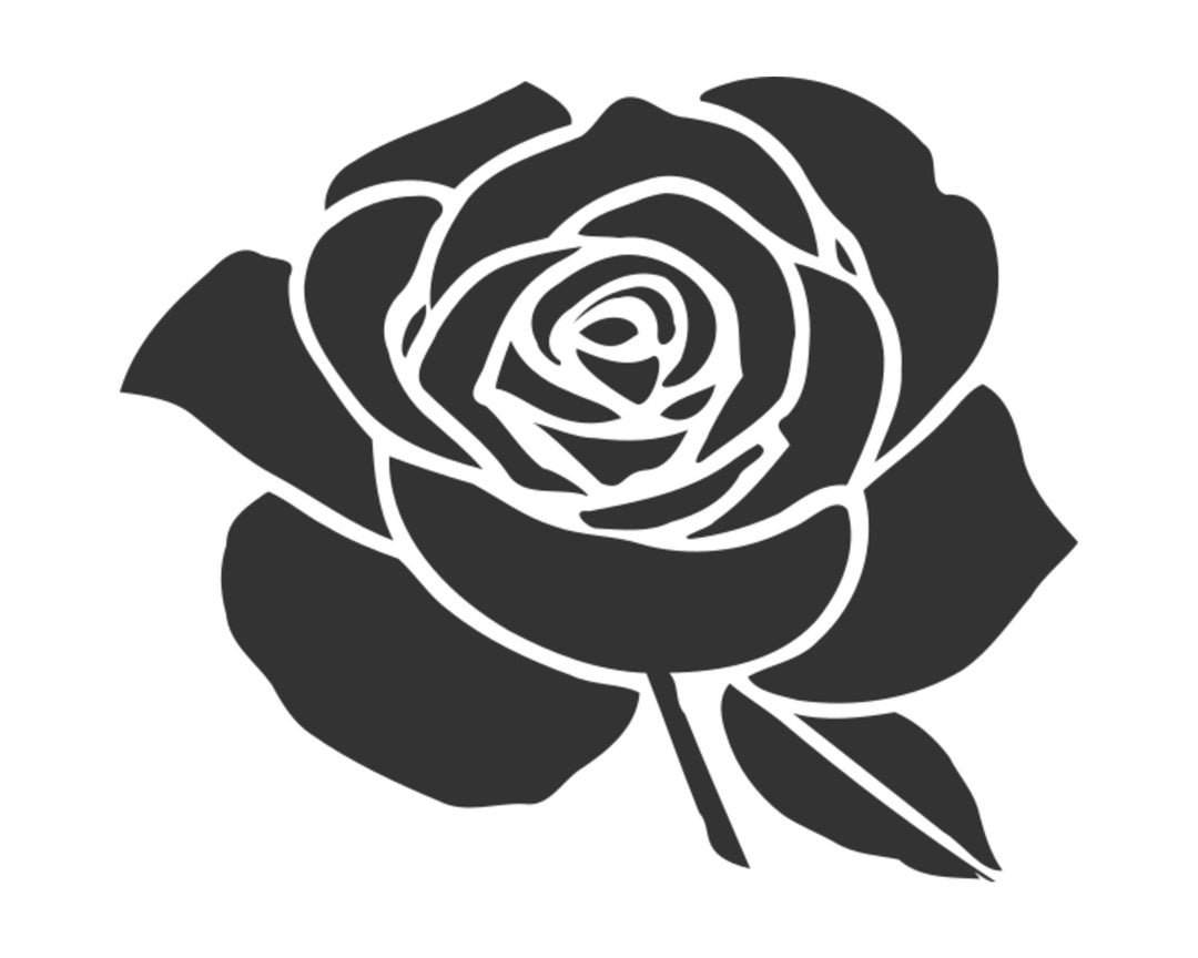 Rose Clip Art Clip Art Image Rose Picture Dxf Cut File Svg Clipart ...