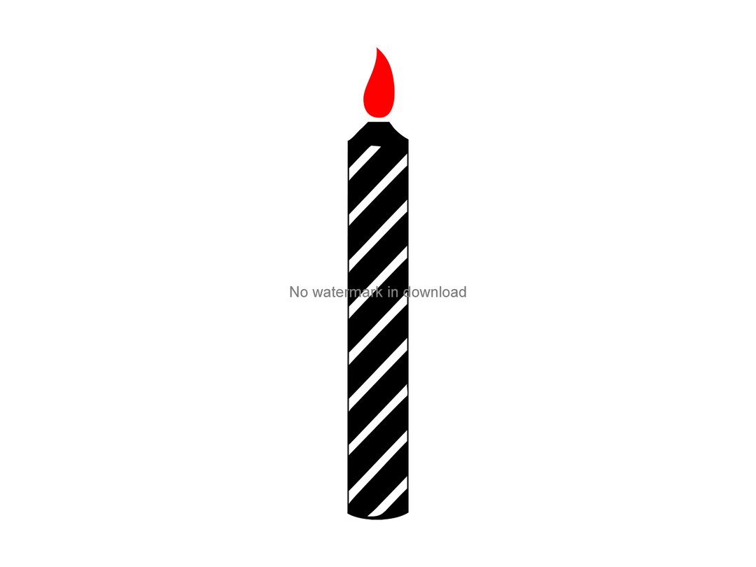 Birthday Candle Outline Clipart