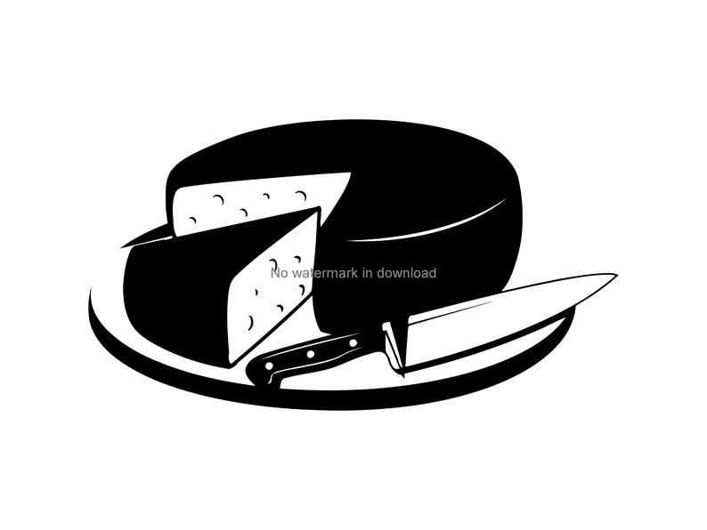 Cheese Wheel Svg Clipart Vinyl Cut Image File Cheese Wheel - Etsy
