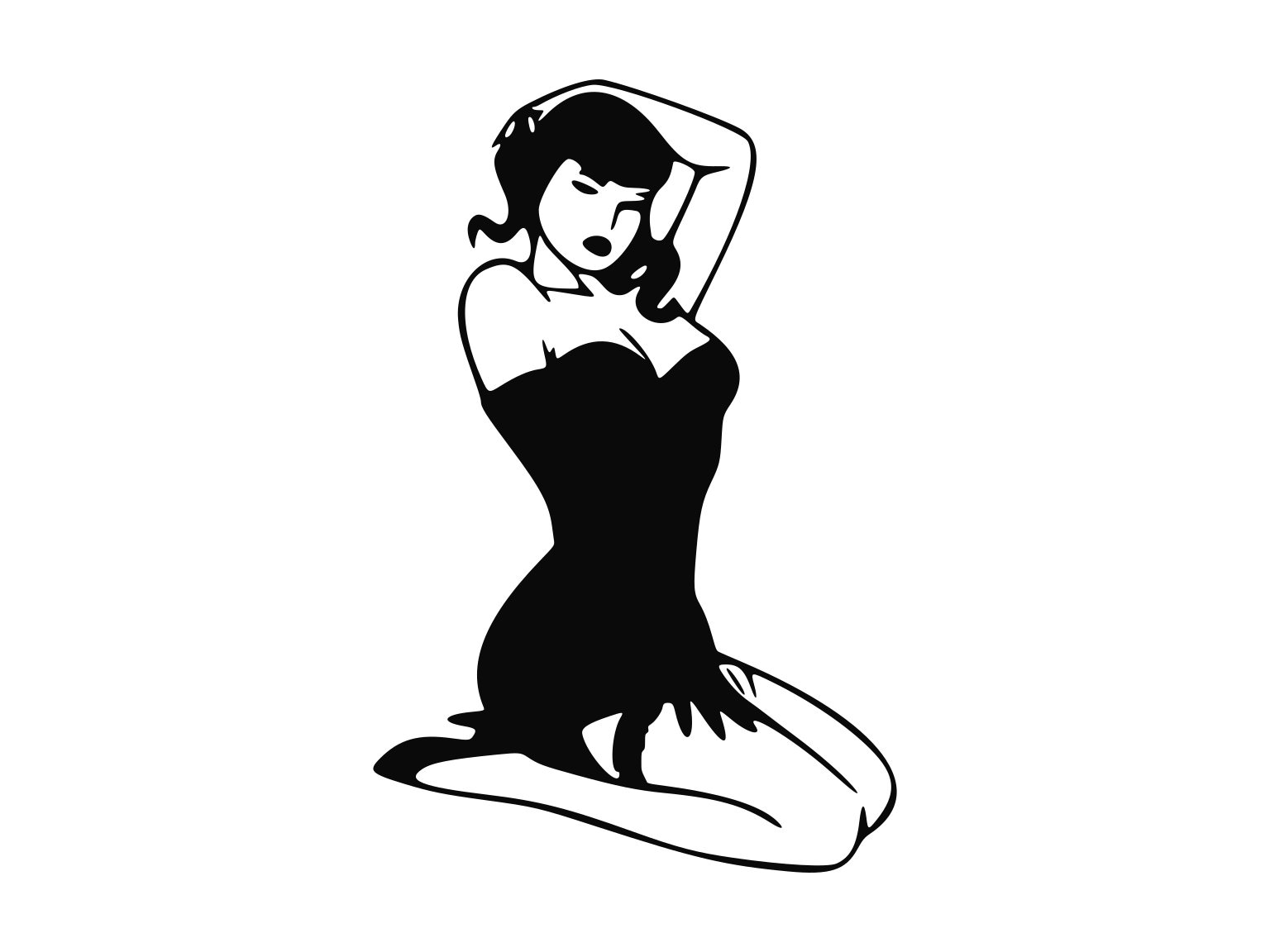 Pinup Girl Clipart Pinup Girl Svg Pin Up Silhouette Svg | Etsy