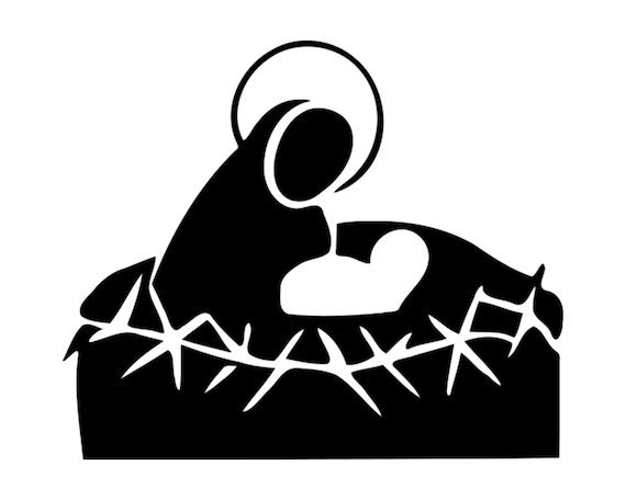 Baby Jesus Silhouette Clip Art
