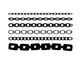 Chain SVG Chain Silhouette SVG - Etsy