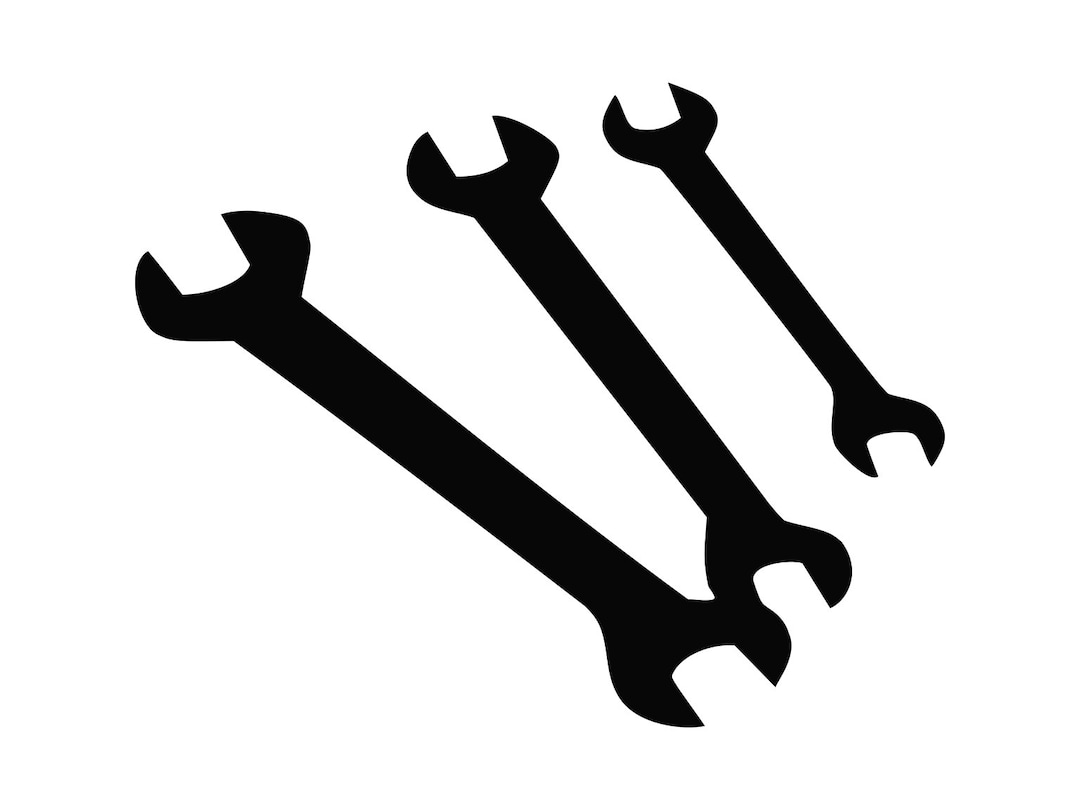 Wrenches Svg Wrench Silhouette Tools Svg Vector Clipart Laser Cut Dxf ...