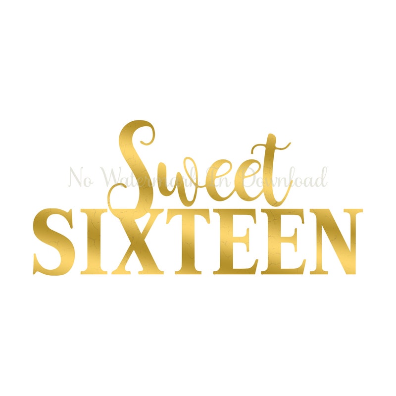 Sweet 16 Clipart - Etsy