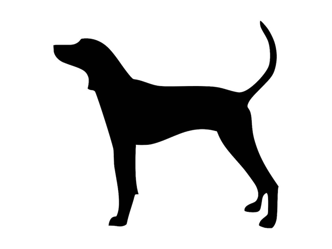 Bluetick Coonhound SVG: Dog Silhouette, Laser Cut File (digital ...