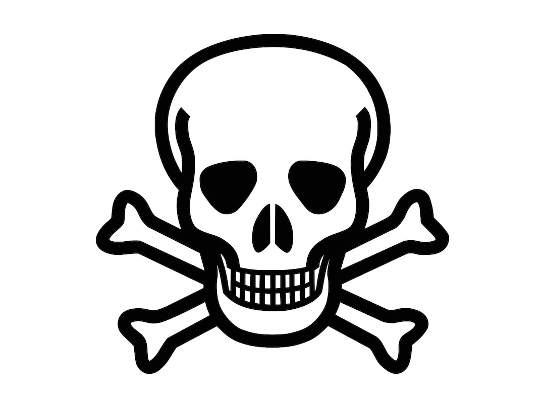 Skull and Crossbones SVG: Pirate Clipart, Laser Cut File (digital ...