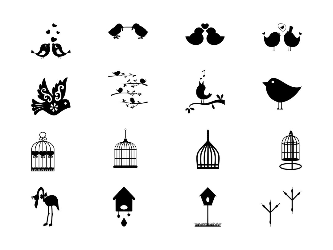 Bird Svg Clipart, Bird Vector, Bird Files for Cutting, Bird Cut File ...