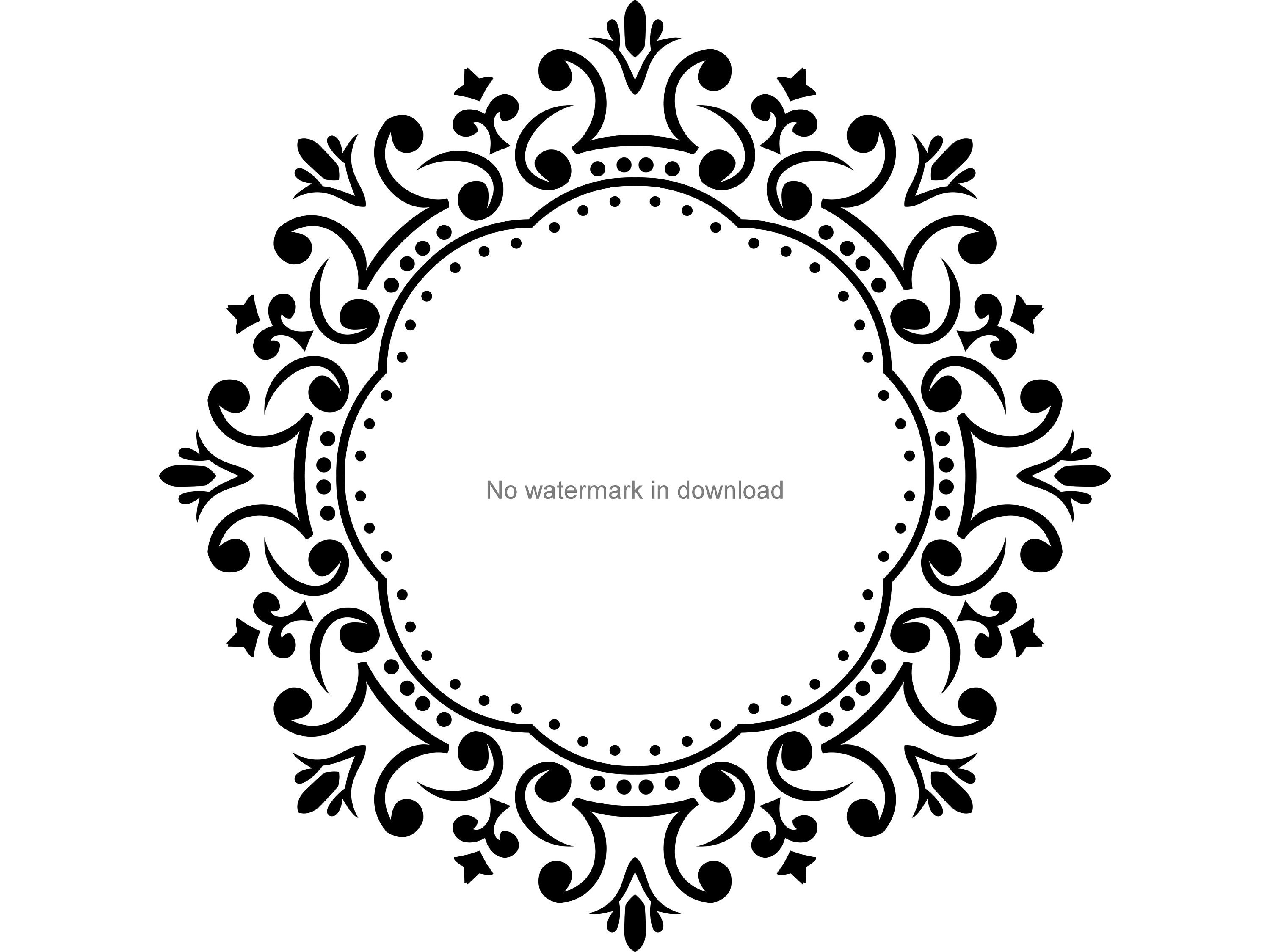 Round Frame Clipart Svg Round Frame Engrave Svg Round - Etsy Singapore