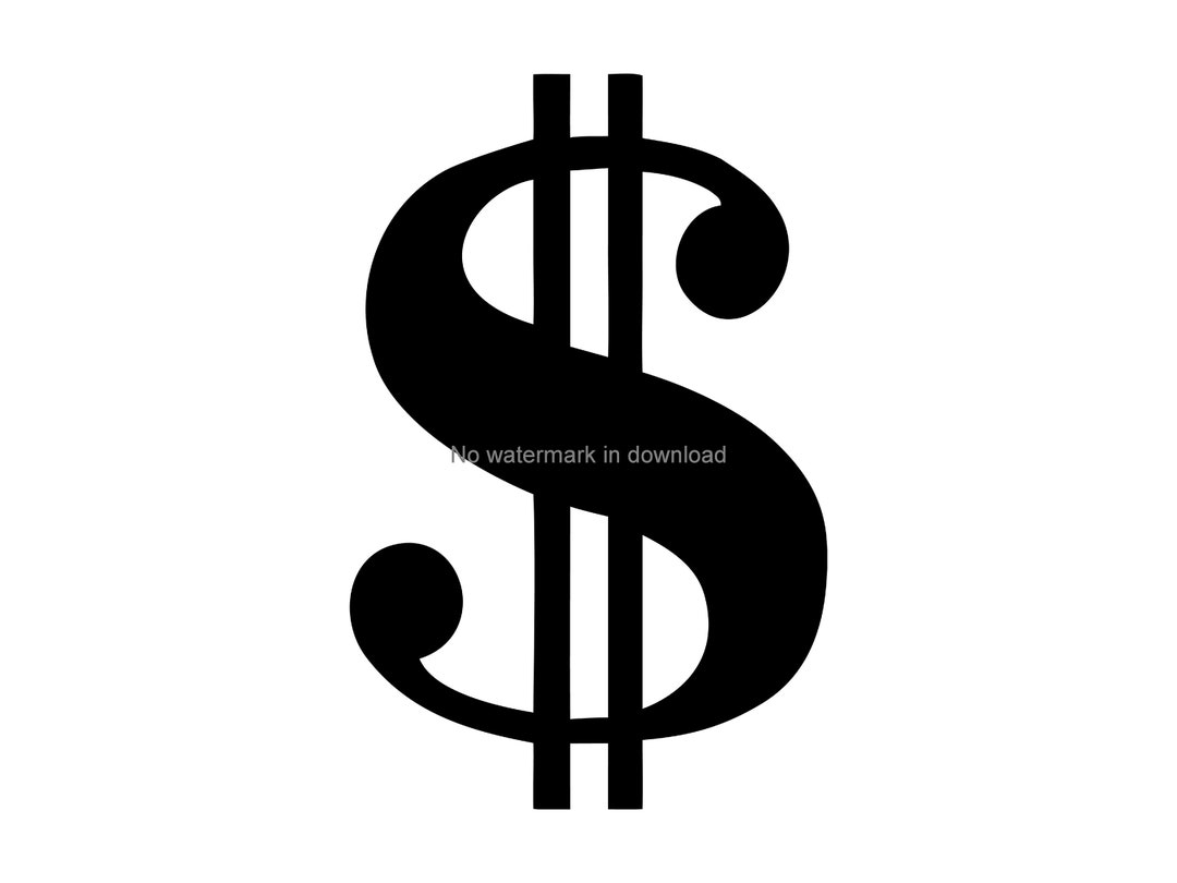 Dollar Sign SVG: Digital Cut File (digital Download) - Etsy