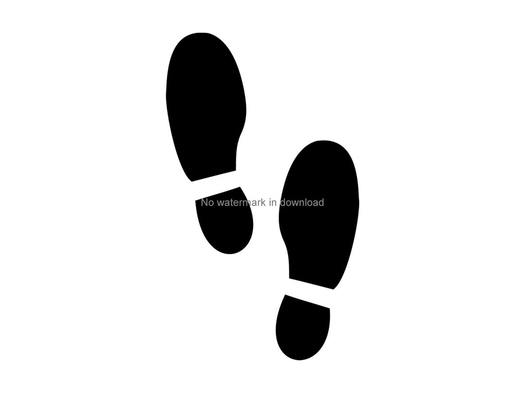 Shoe Prints Svg, Footprint Cutting File, Shoe Print Dxf File, Foot ...