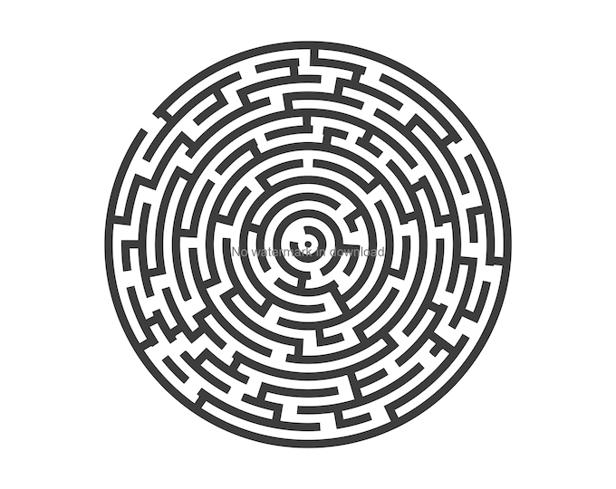 Maze SVG, Simple Maze SVG, Maze Clipart, Maze Files for Cricut, Maze ...