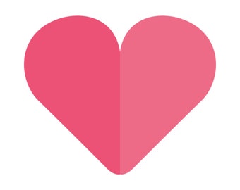 2 Tone Heart Svg - Etsy