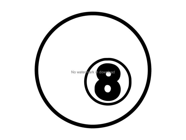 8 Ball Svg Cutting File 8 Ball Svg Cutting Image 8 Ball Eps - Etsy