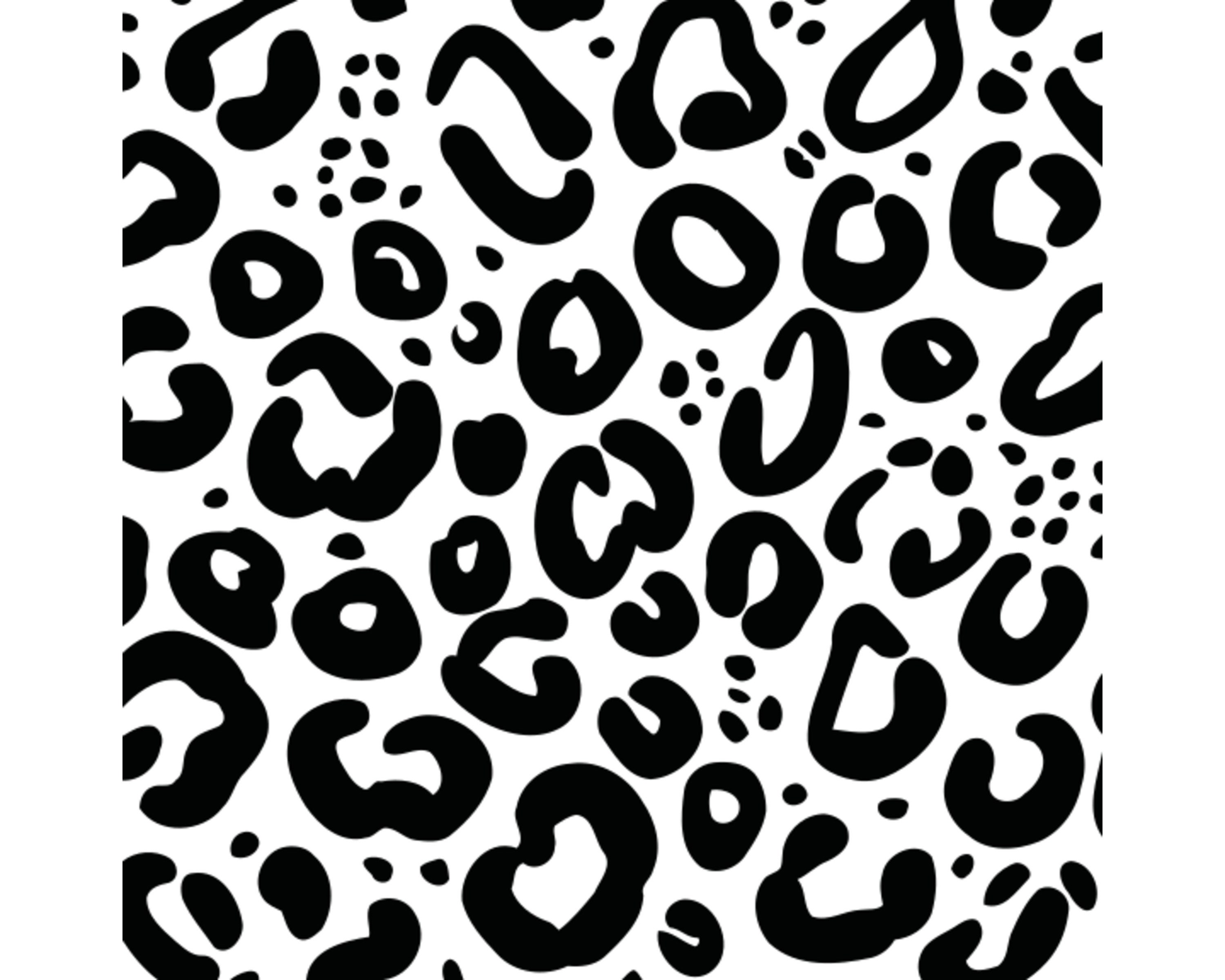 Cheetah Print Black And White Clip Art