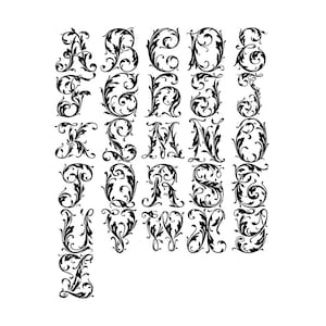 Scroll Monogram Svg Clip Art, Scroll Monogram Cut Files, Scroll ...
