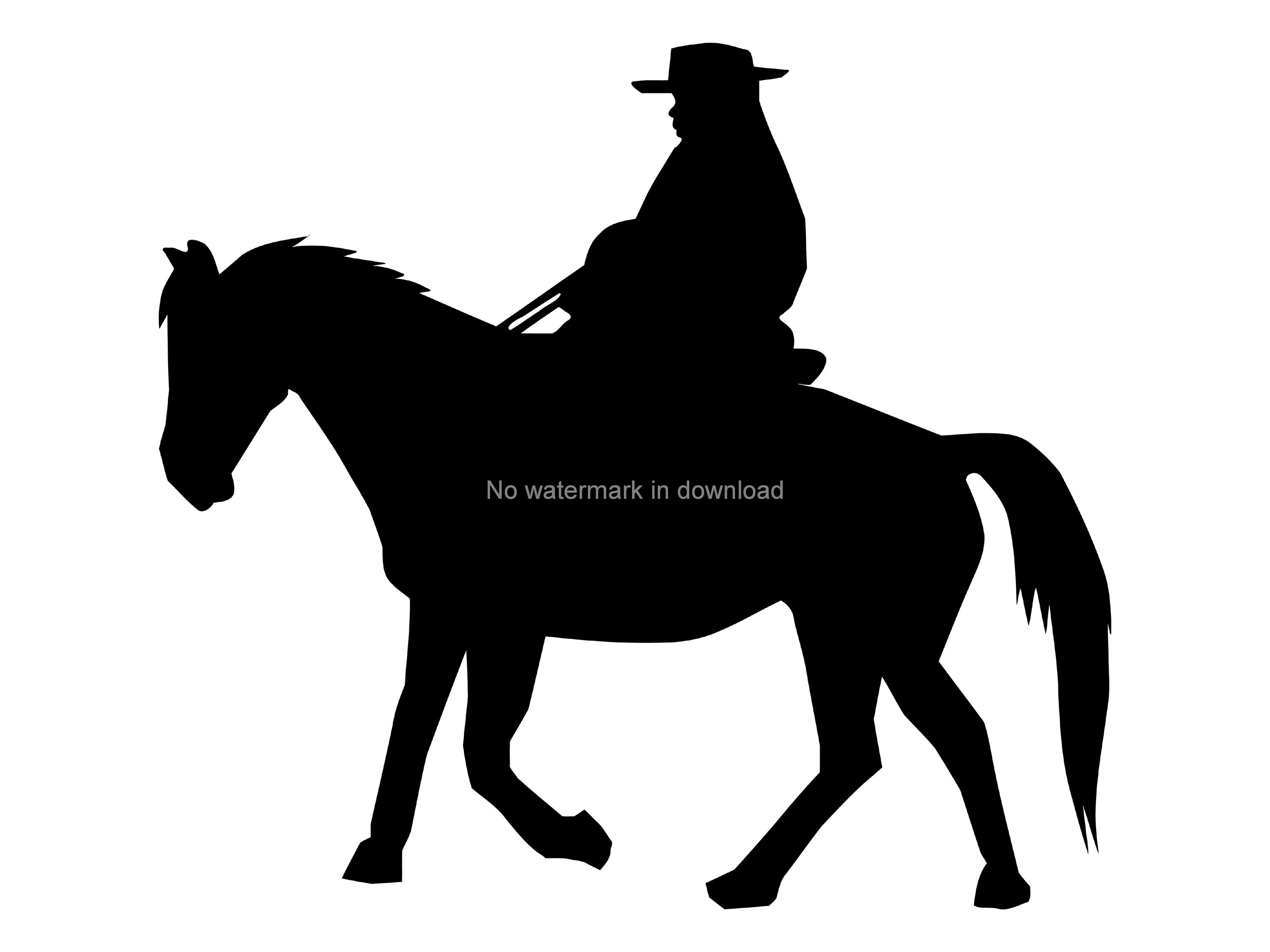 Cowboy Outline Clip Art