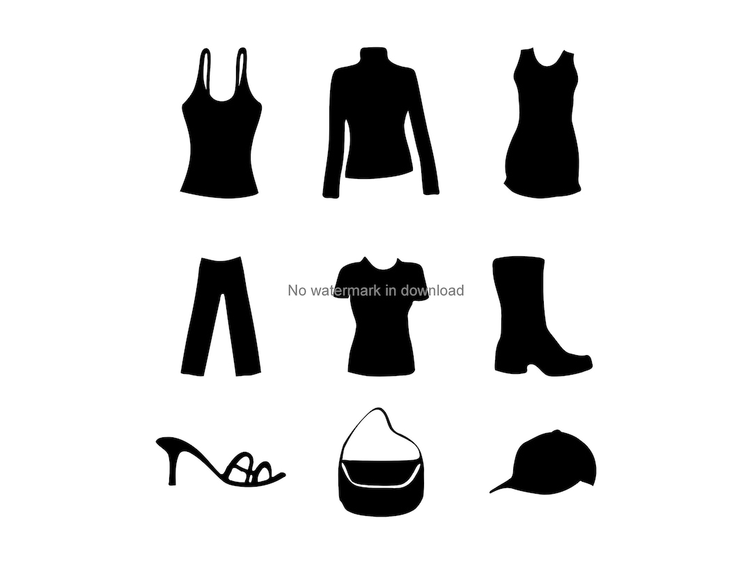 Womens Clothing Image, Ladys Clothed Svg Image, Womens Shoes Download ...