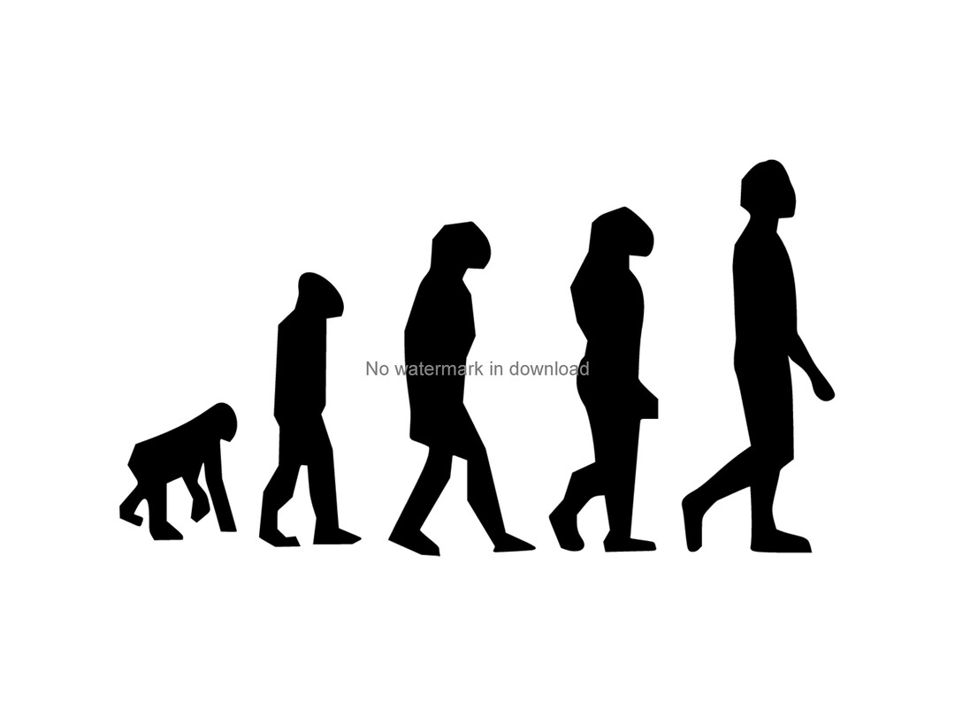 Evolution Svg Cut Files for Cutting, Human Evolution Svg Clipart Image ...