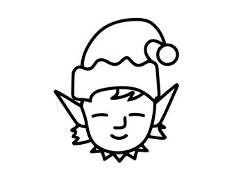 Elf Line Art - Etsy Ireland