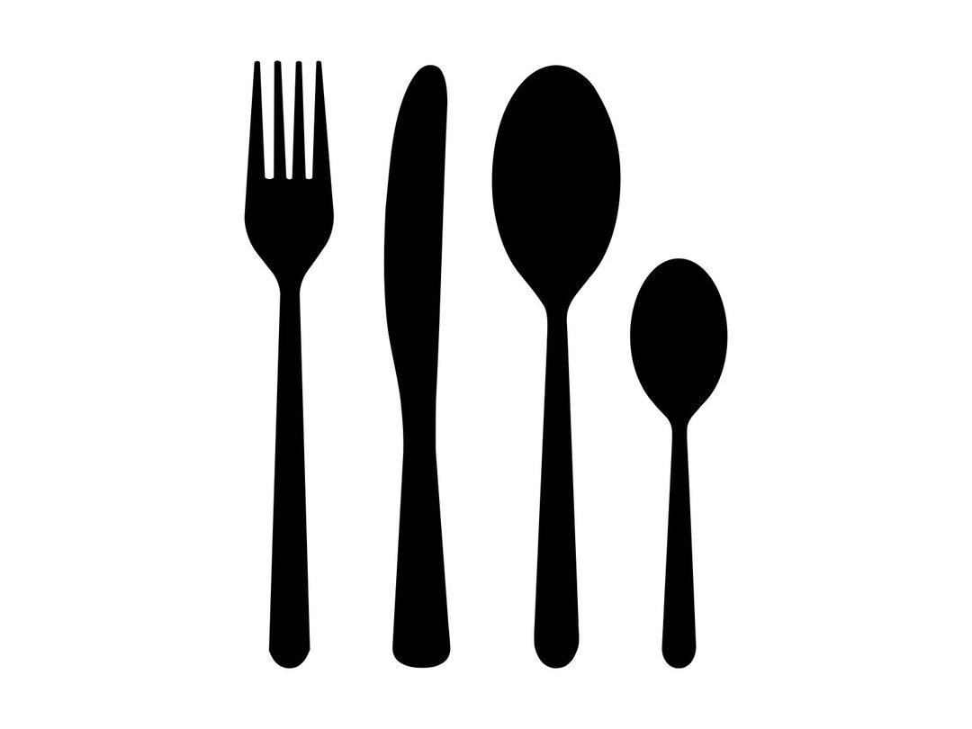 Kitchen Svg Silverware Svg Fork Svg File Spoon Svg Dinner Svg ...