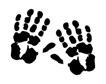 Hand print dxf | Etsy