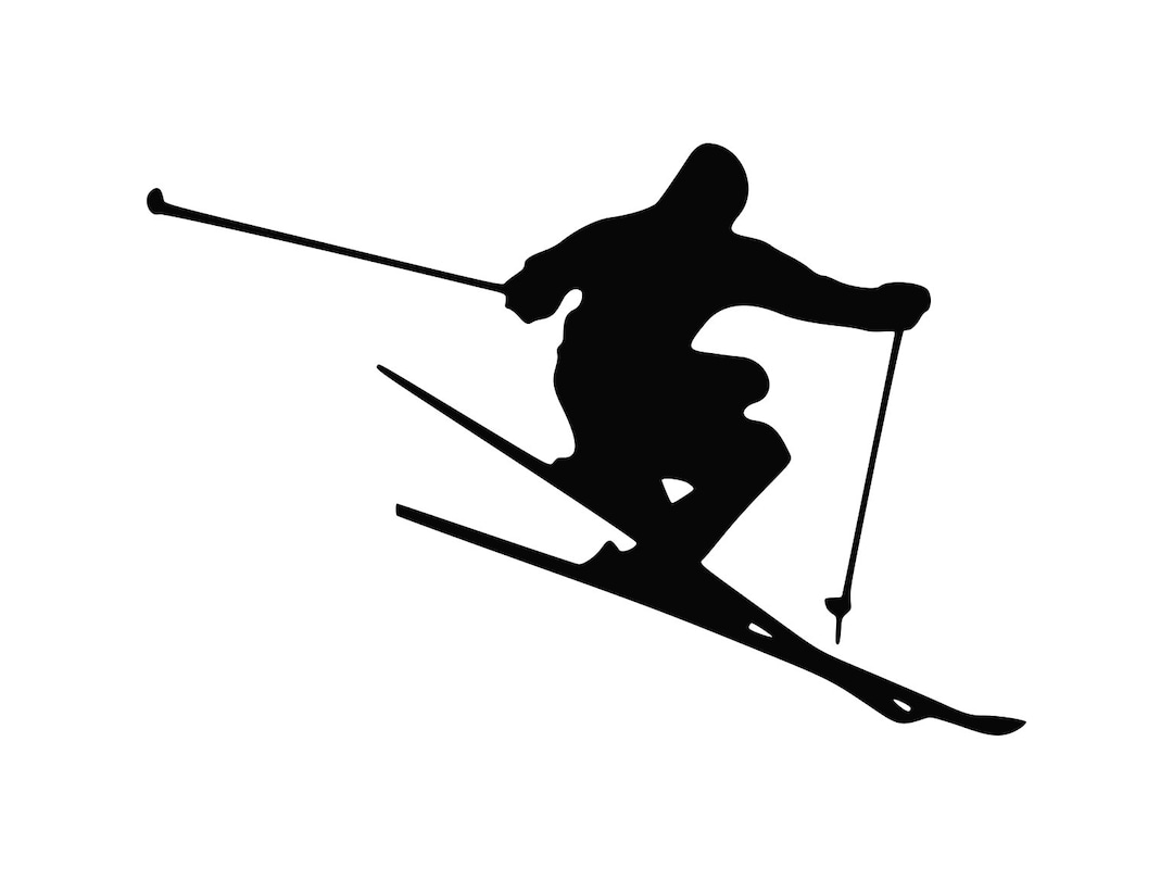 Snow Skiing Svg Png Dxf Cutting File, Snow Skier Iron on Svg, Snow Ski ...